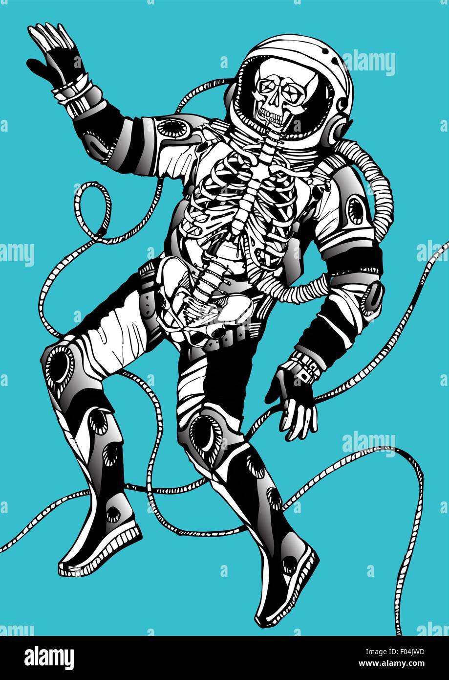 Skeleton And Space Suit