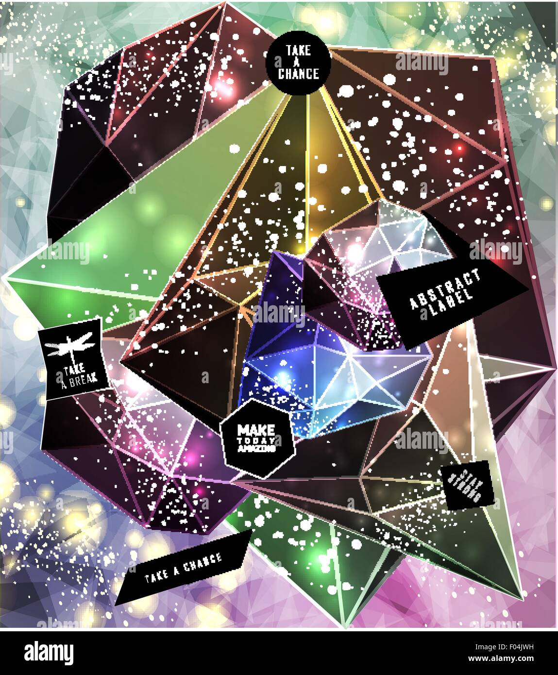 polygonal triangles and space background Stock Vector Image & Art - Alamy