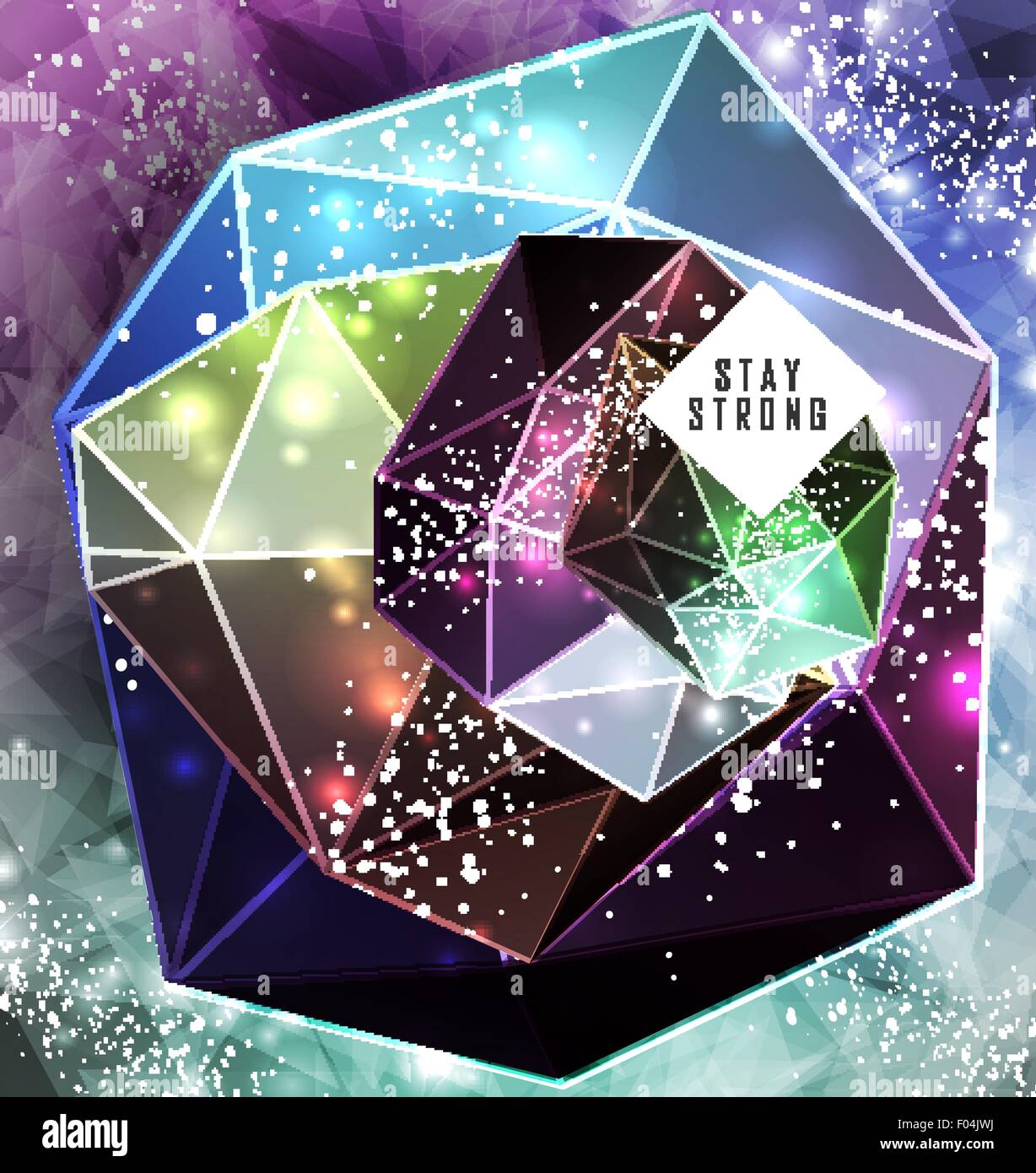 polygonal triangles and space background Stock Vector Image & Art - Alamy