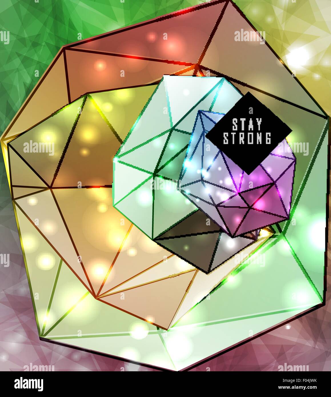 polygonal triangles and space background Stock Vector Image & Art - Alamy