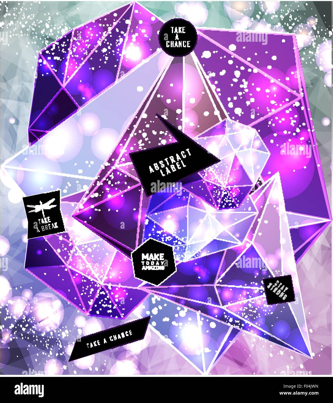 polygonal triangles and space background Stock Vector Image & Art - Alamy