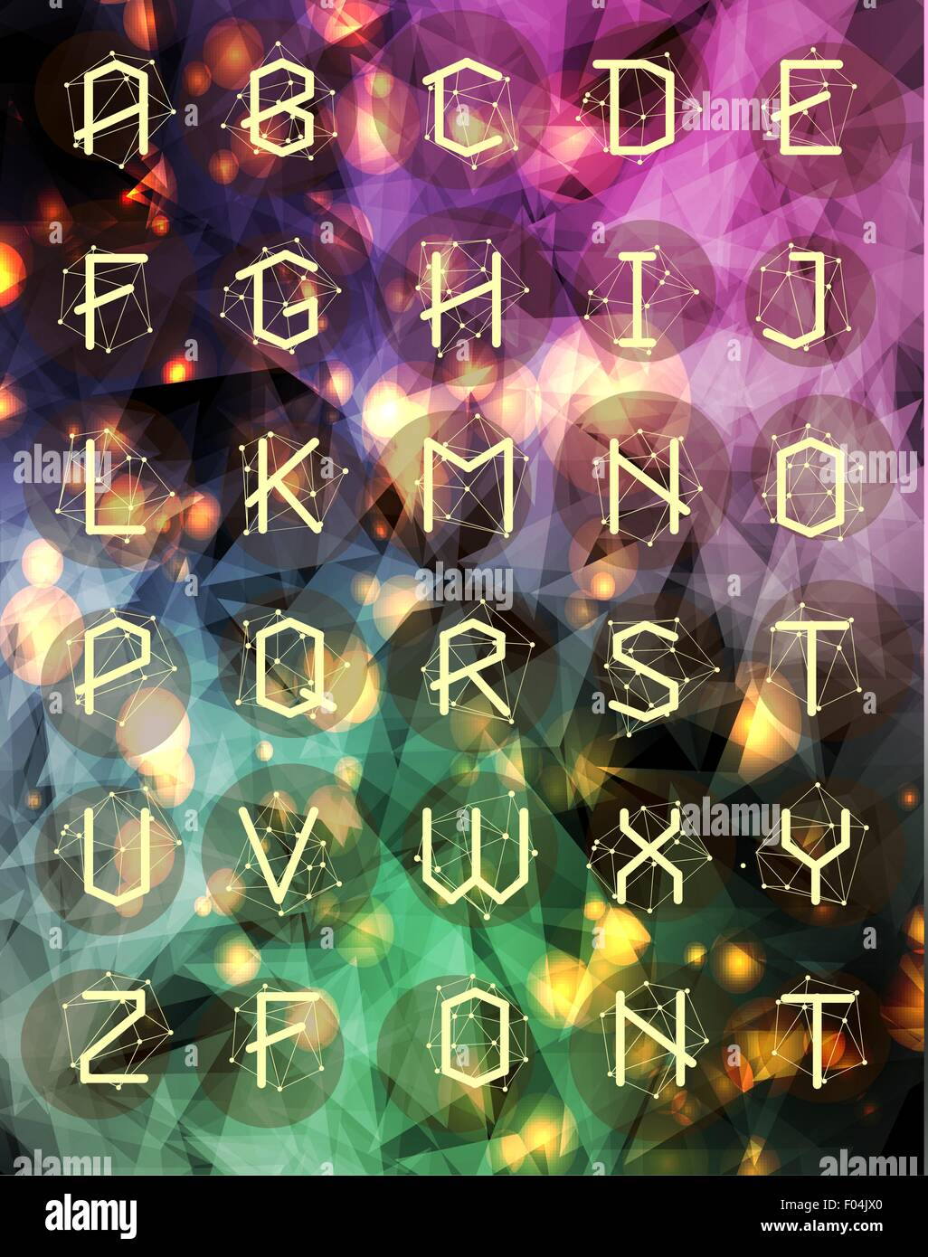 geometric font. Creative Alphabet. Typographic Set Stock Vector Image ...