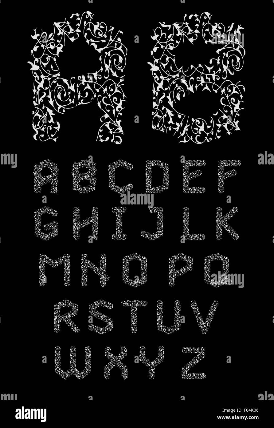 Calligraphic alphabet. Design elements Stock Vector Image & Art - Alamy