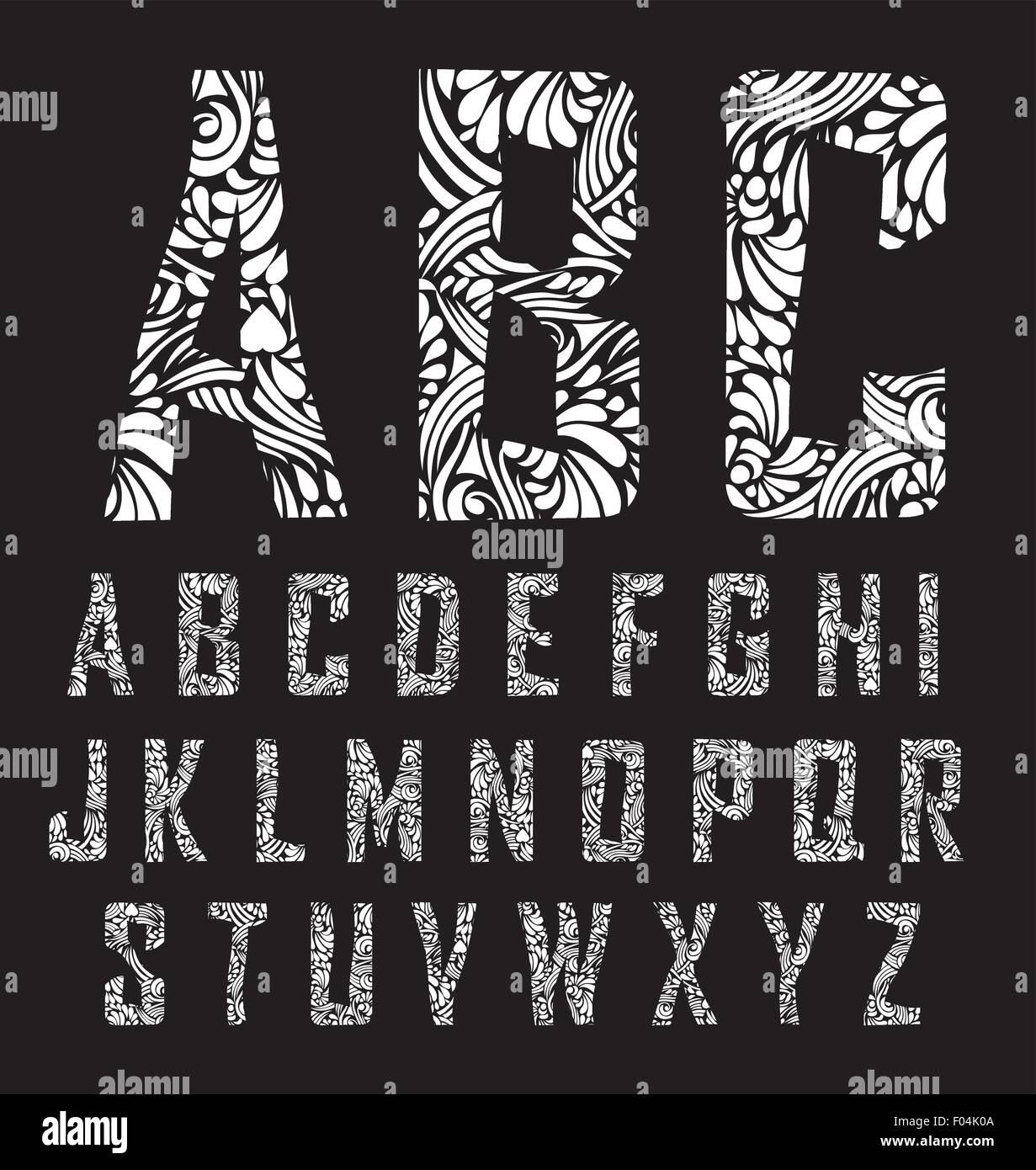 Calligraphic alphabet. Design elements Stock Vector Image & Art - Alamy