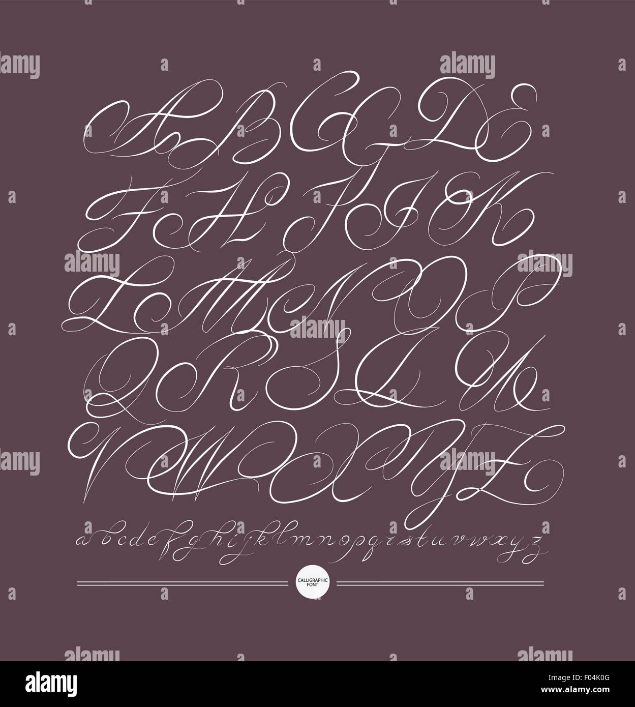 Calligraphic alphabet. Design elements Stock Vector Image & Art - Alamy