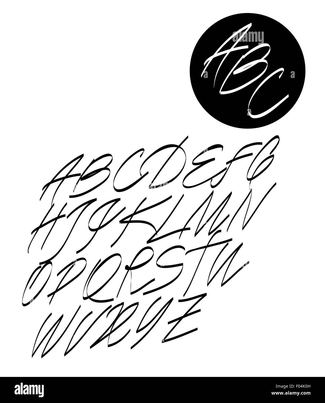 Calligraphic alphabet. Design elements Stock Vector Image & Art - Alamy