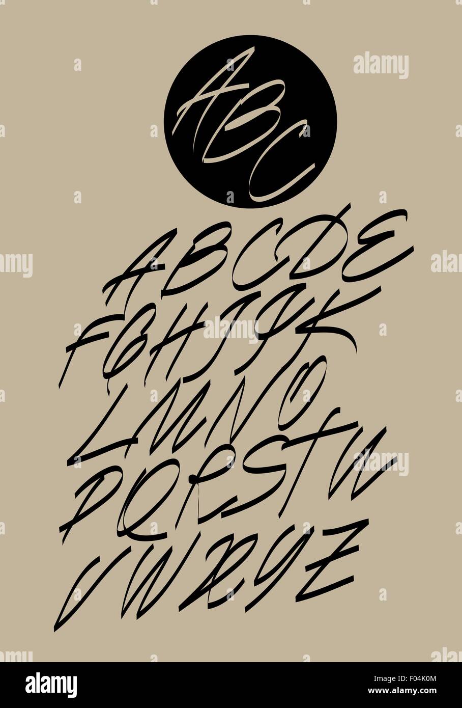 Calligraphic alphabet. Design elements Stock Vector Image & Art - Alamy