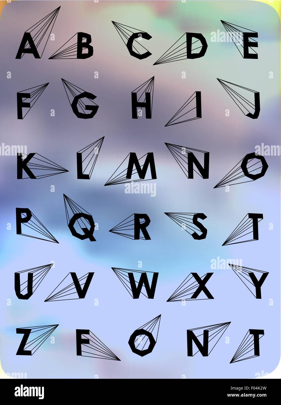 Wire Vector low poly alphabet font with shadow Stock Vector Image & Art ...