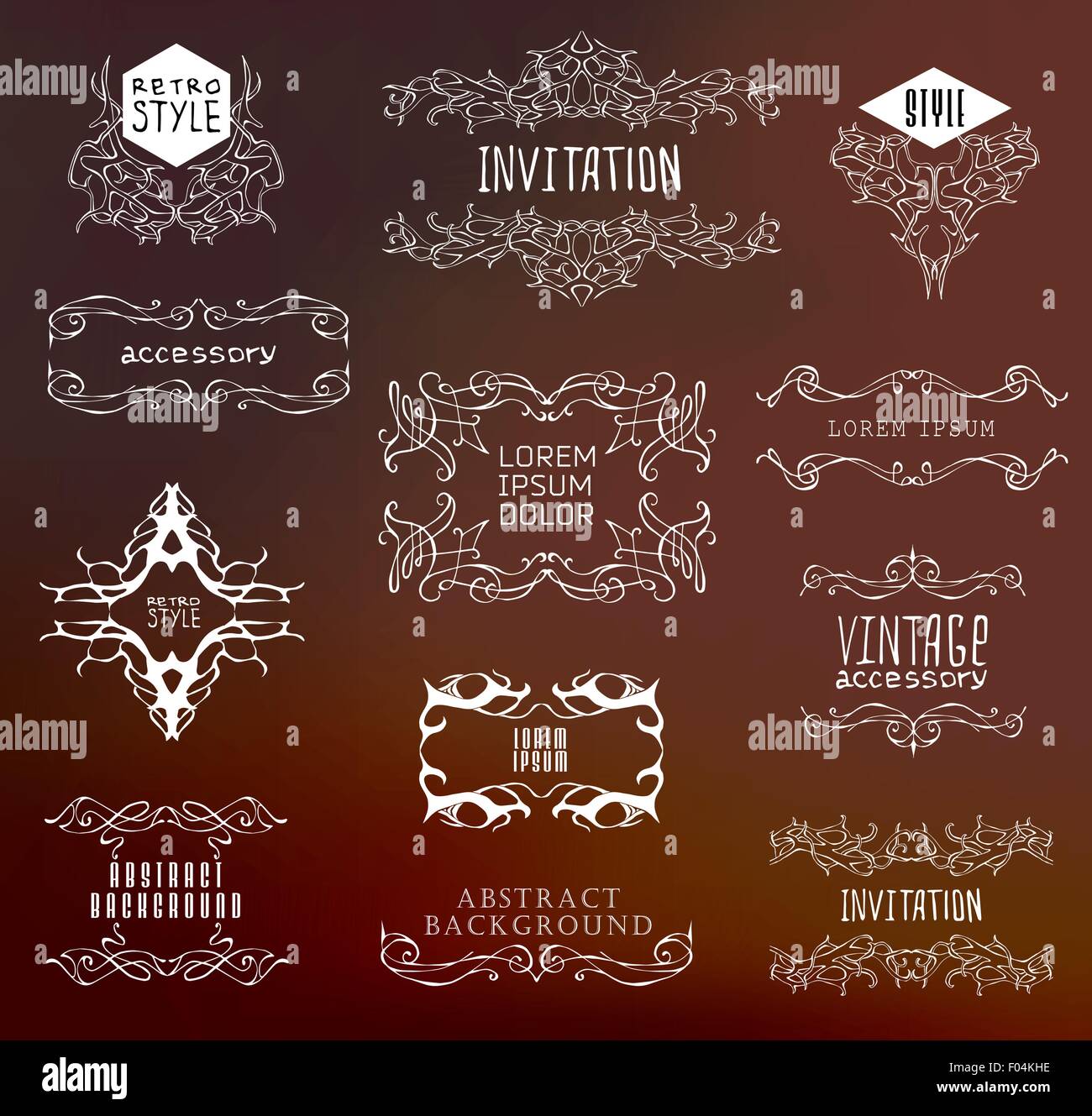 Set of calligraphic and floral Stock Vector Image & Art - Alamy