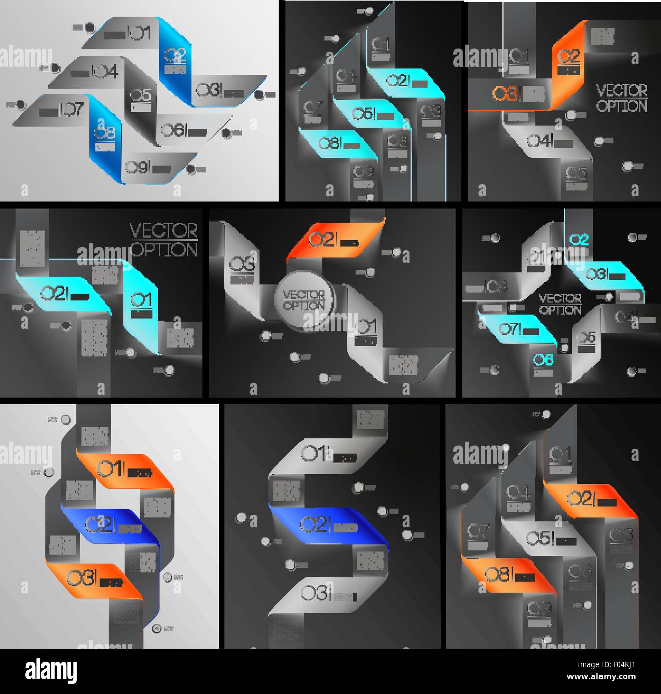 arrows lines infographics set Stock Vector Image & Art - Alamy