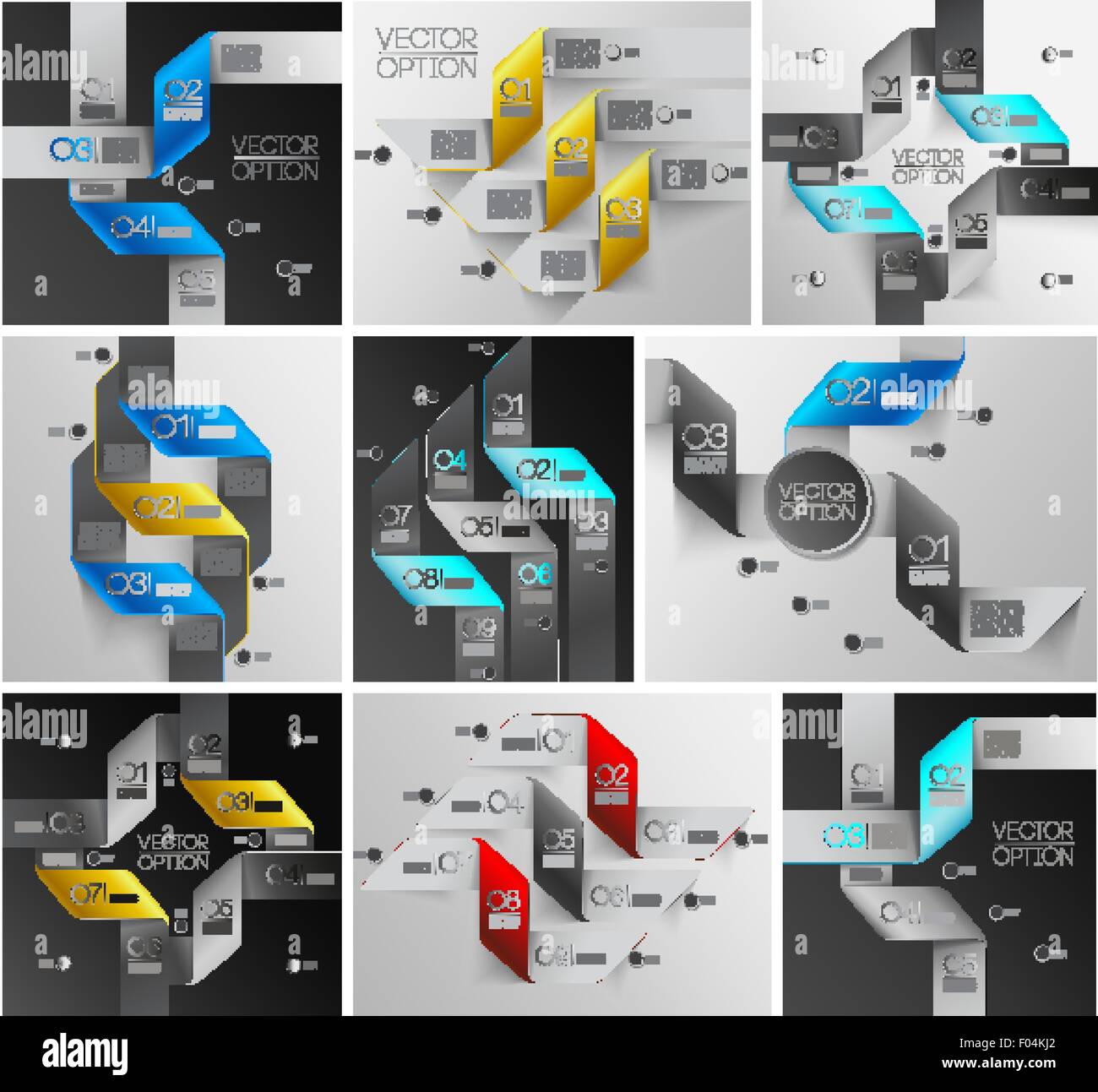 arrows lines infographics set Stock Vector Image & Art - Alamy