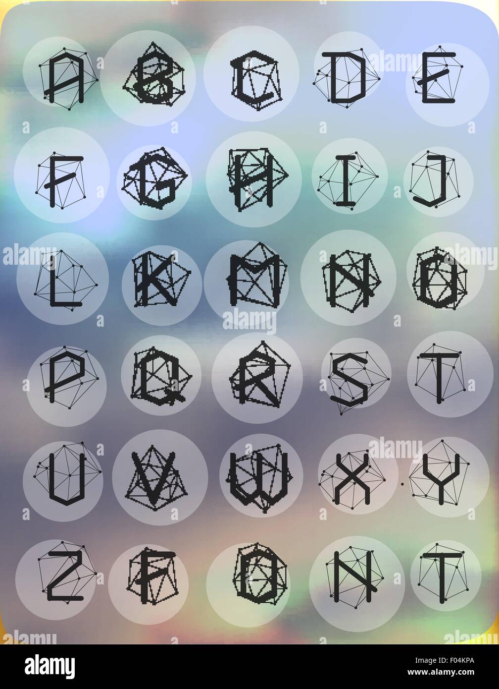 Polygonal geometric font Stock Vector Image & Art - Alamy