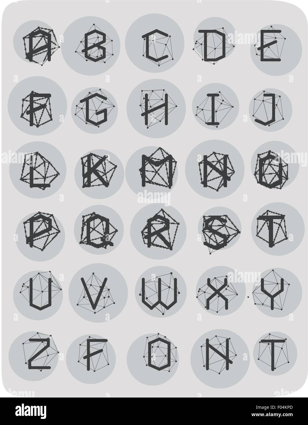 Polygonal geometric font Stock Vector Image & Art - Alamy