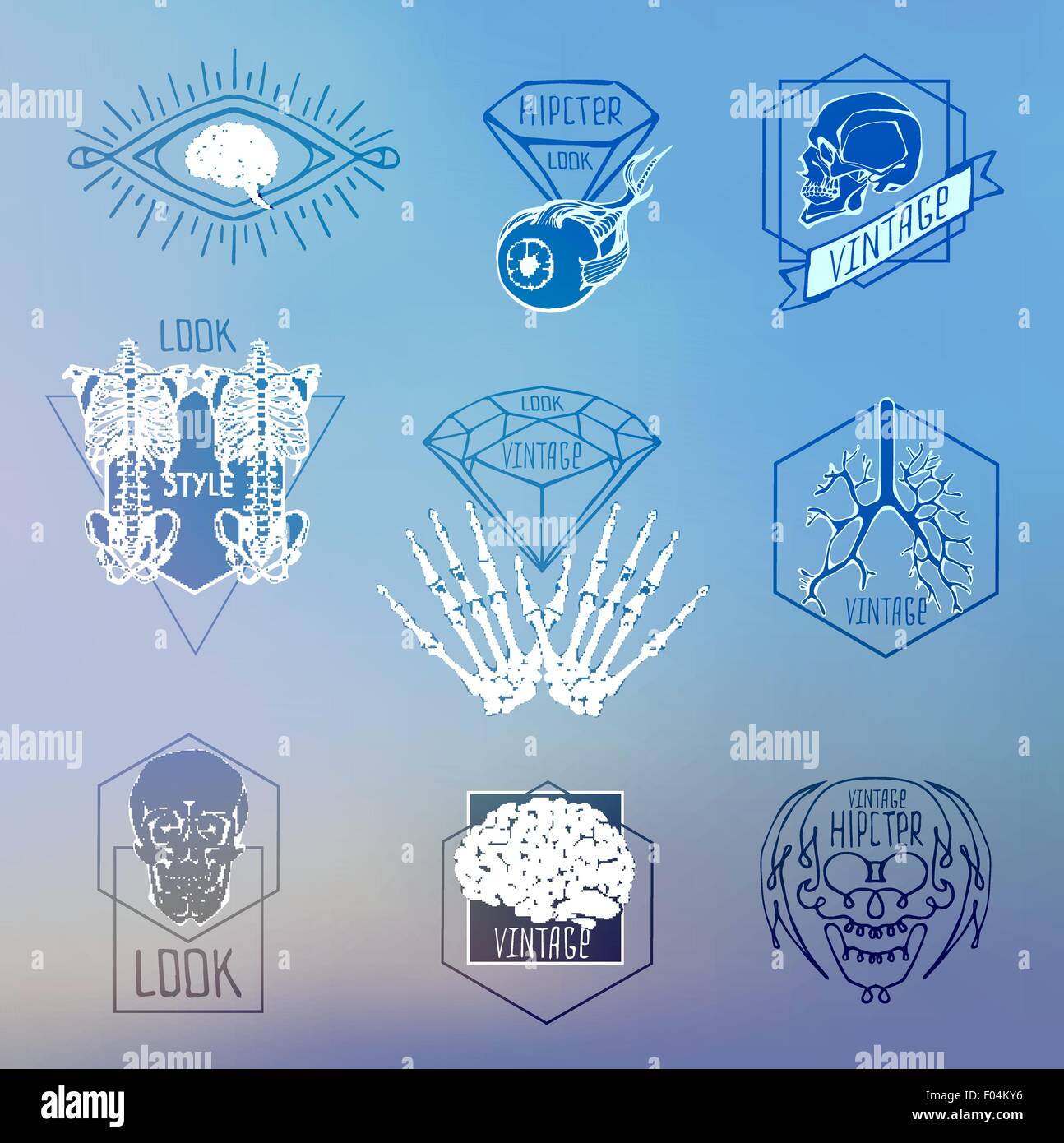 Set of Labels with hand draw human Stock Vector Image & Art - Alamy