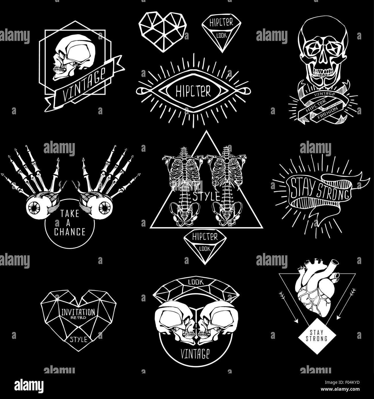 Set of Labels with hand draw human Stock Vector Image & Art - Alamy