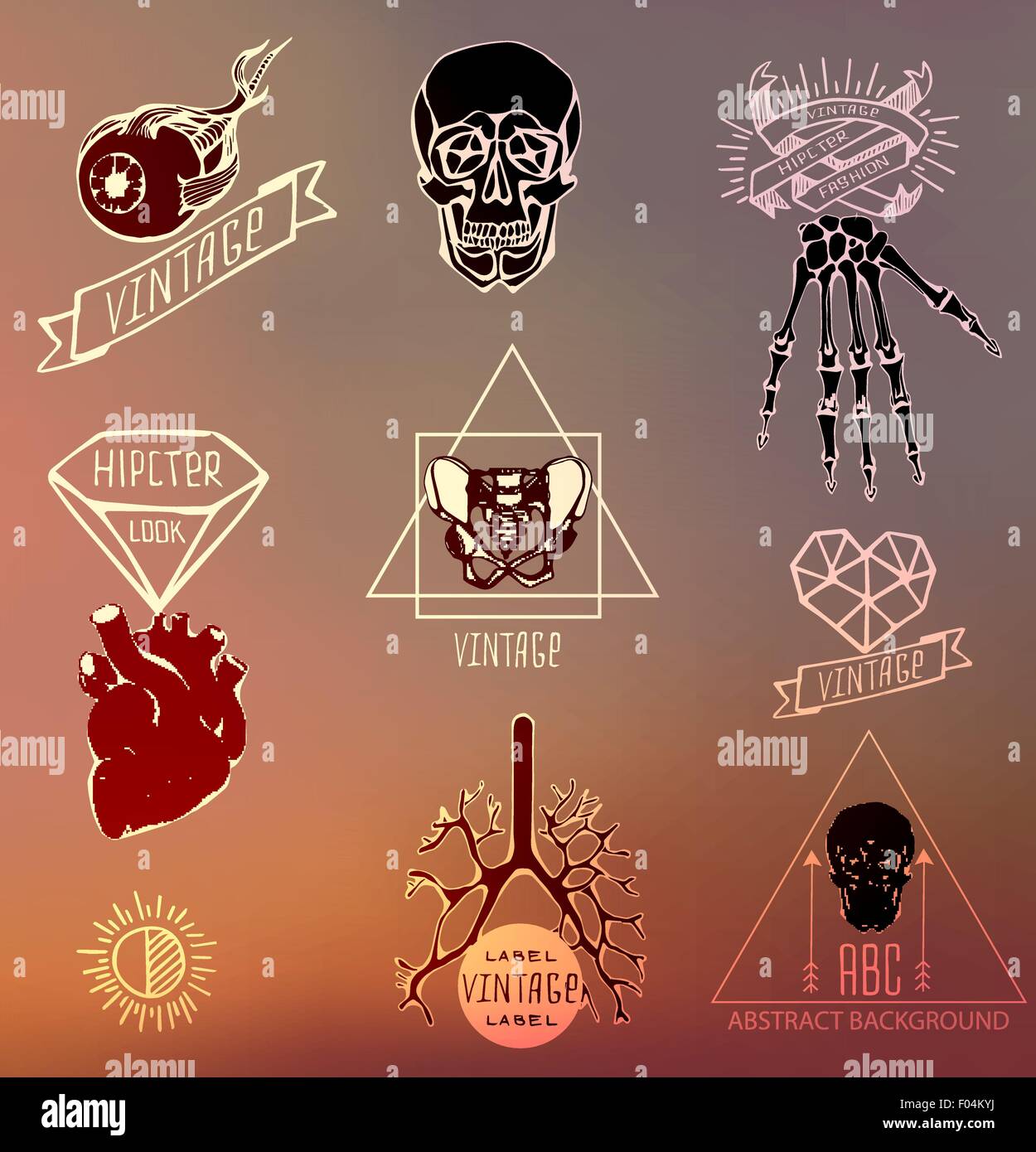 Set of Labels with hand draw human Stock Vector Image & Art - Alamy