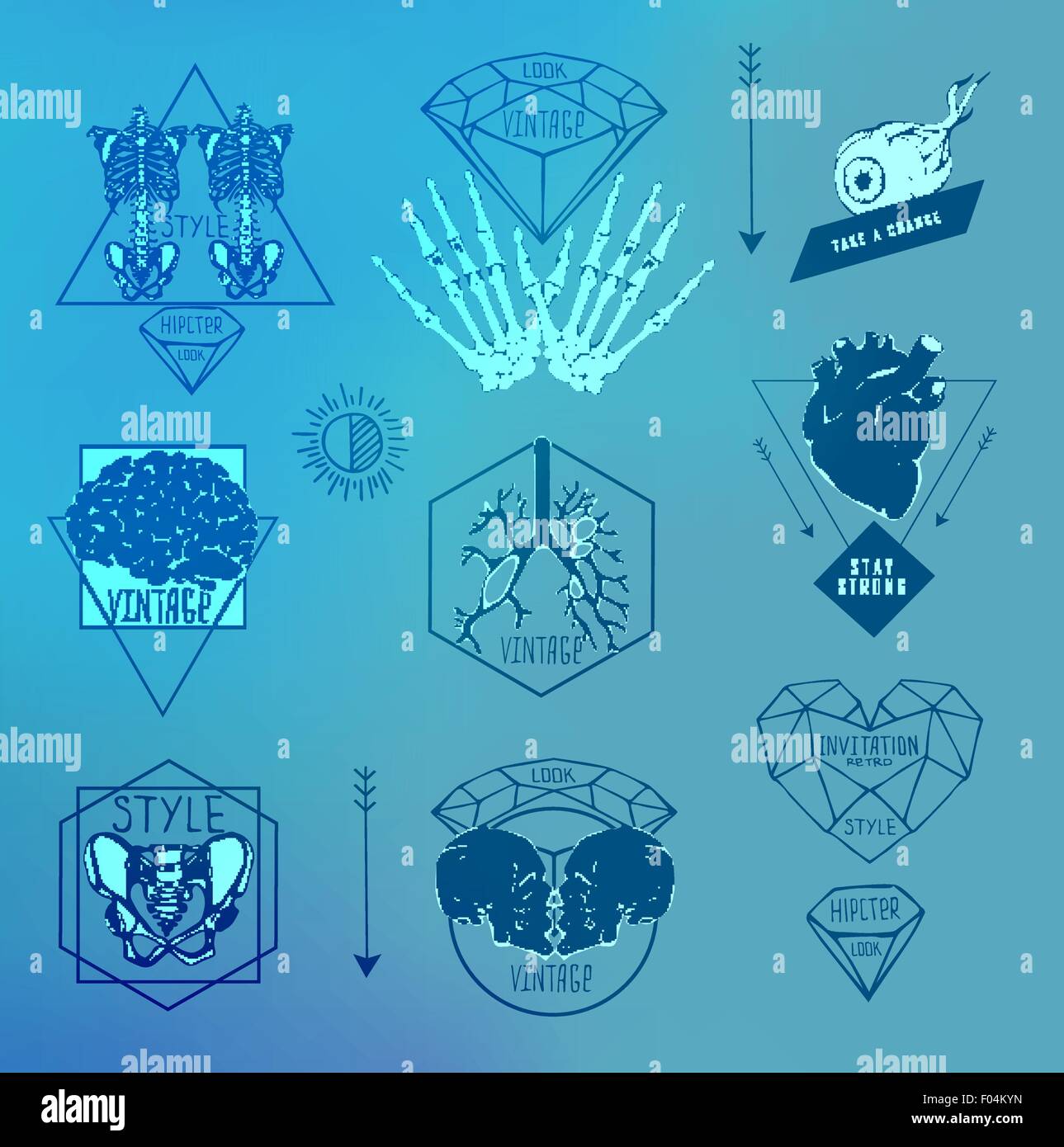 Set of Labels with hand draw human Stock Vector Image & Art - Alamy