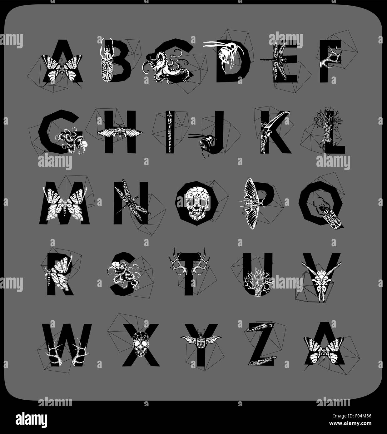 Polygonal geometric font Stock Vector Image & Art - Alamy