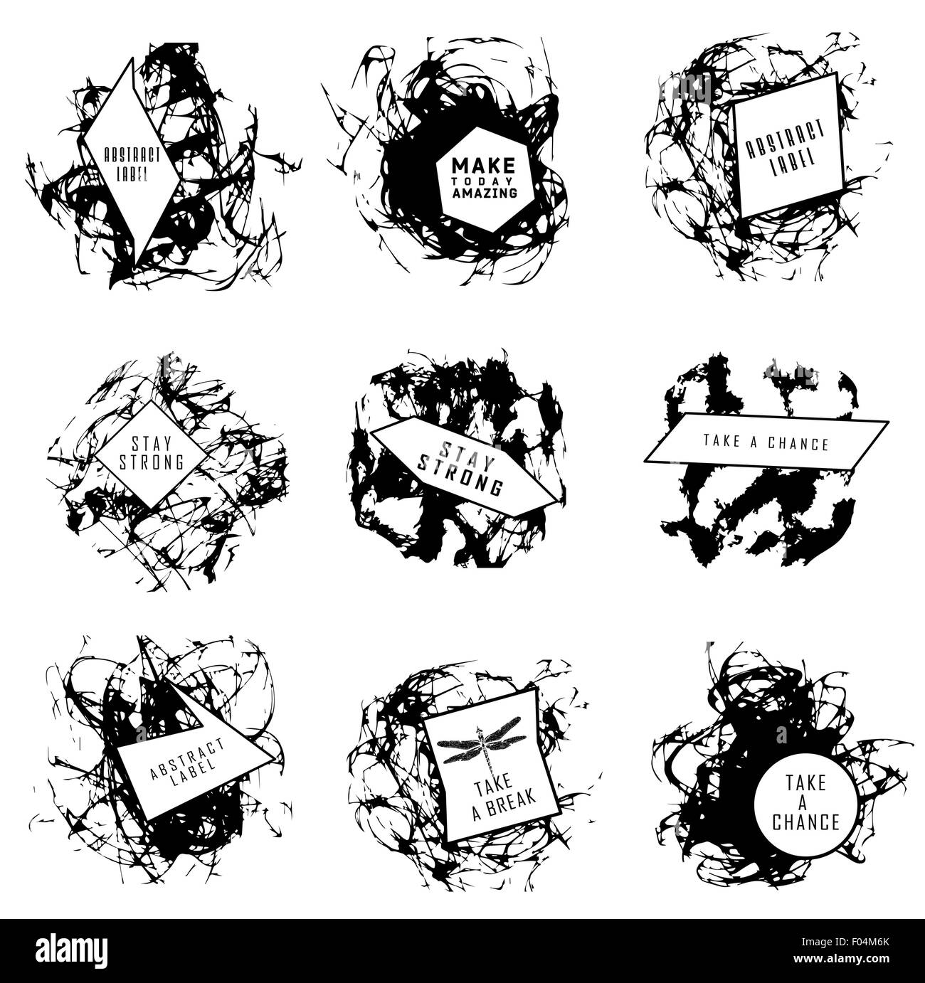 Abstract set of blobs, splash, labels Stock Vector Image & Art - Alamy