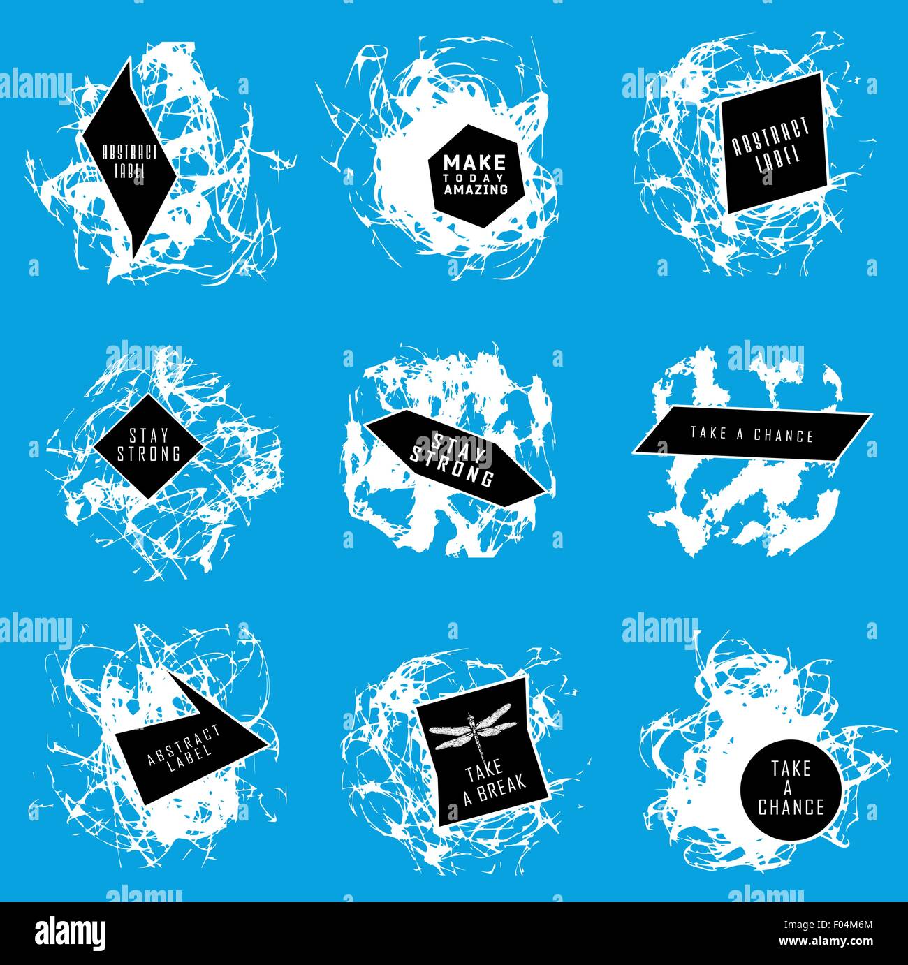 Abstract Set Of Blobs Splash Labels Stock Vector Image And Art Alamy