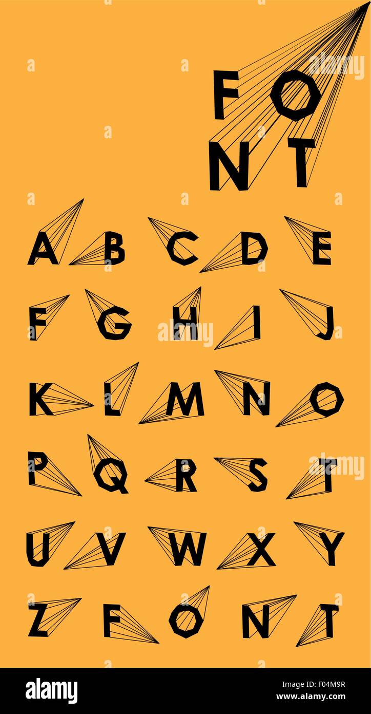 Wire Vector low poly alphabet font with shadow Stock Vector Image & Art ...