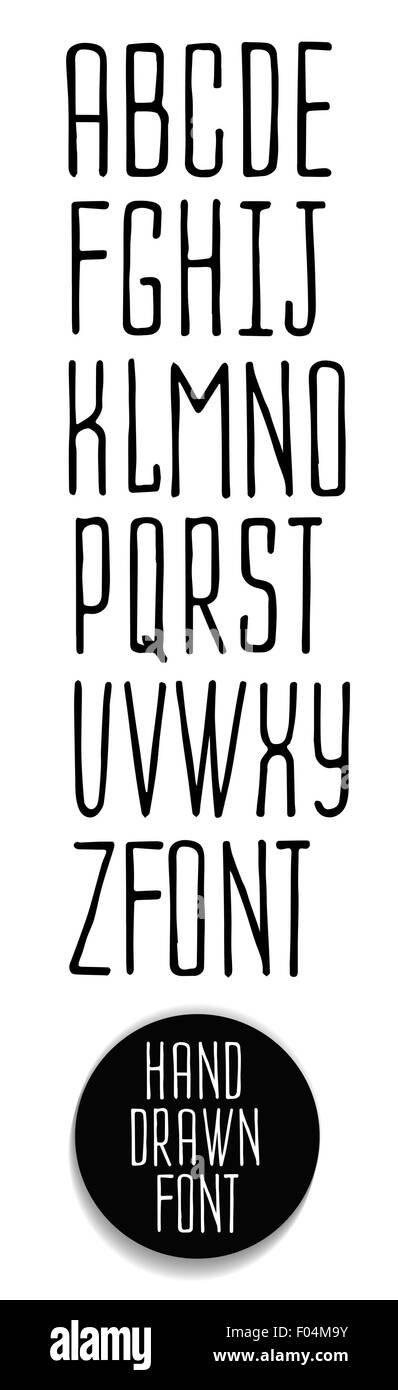 hand drawn letters Stock Vector Image & Art - Alamy
