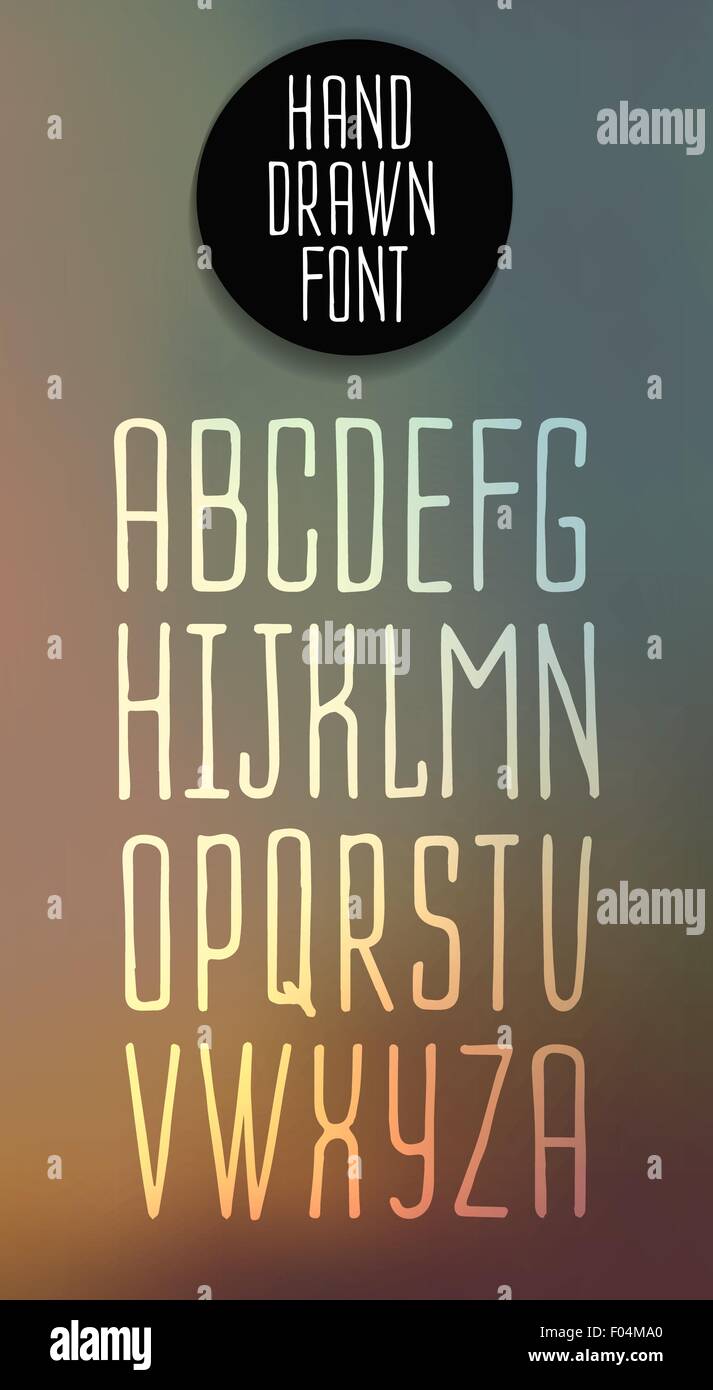 hand drawn letters Stock Vector Image & Art - Alamy