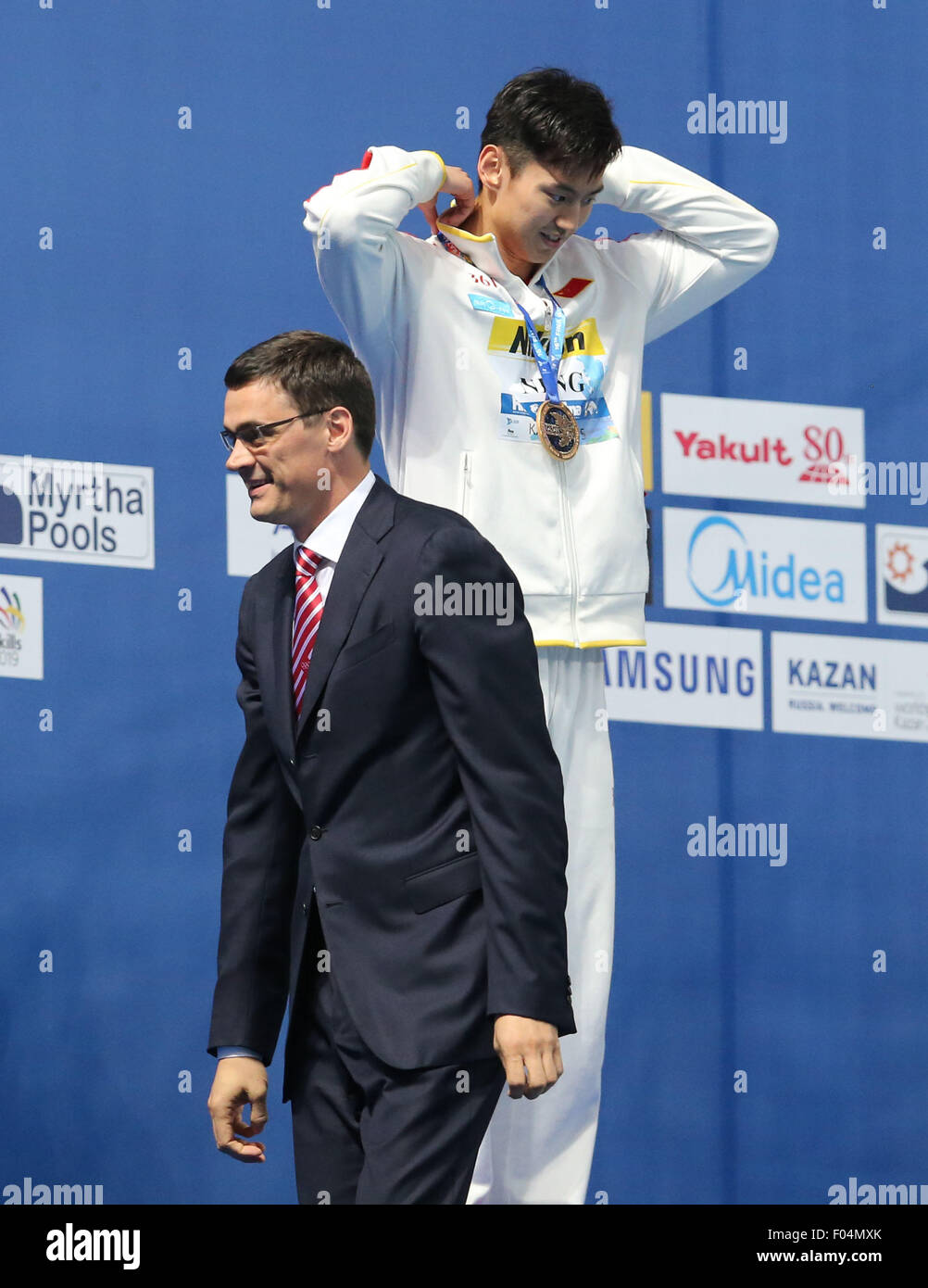 Kazan, Russia. 6th Aug, 2015. Former Russian swimmer and current member ...