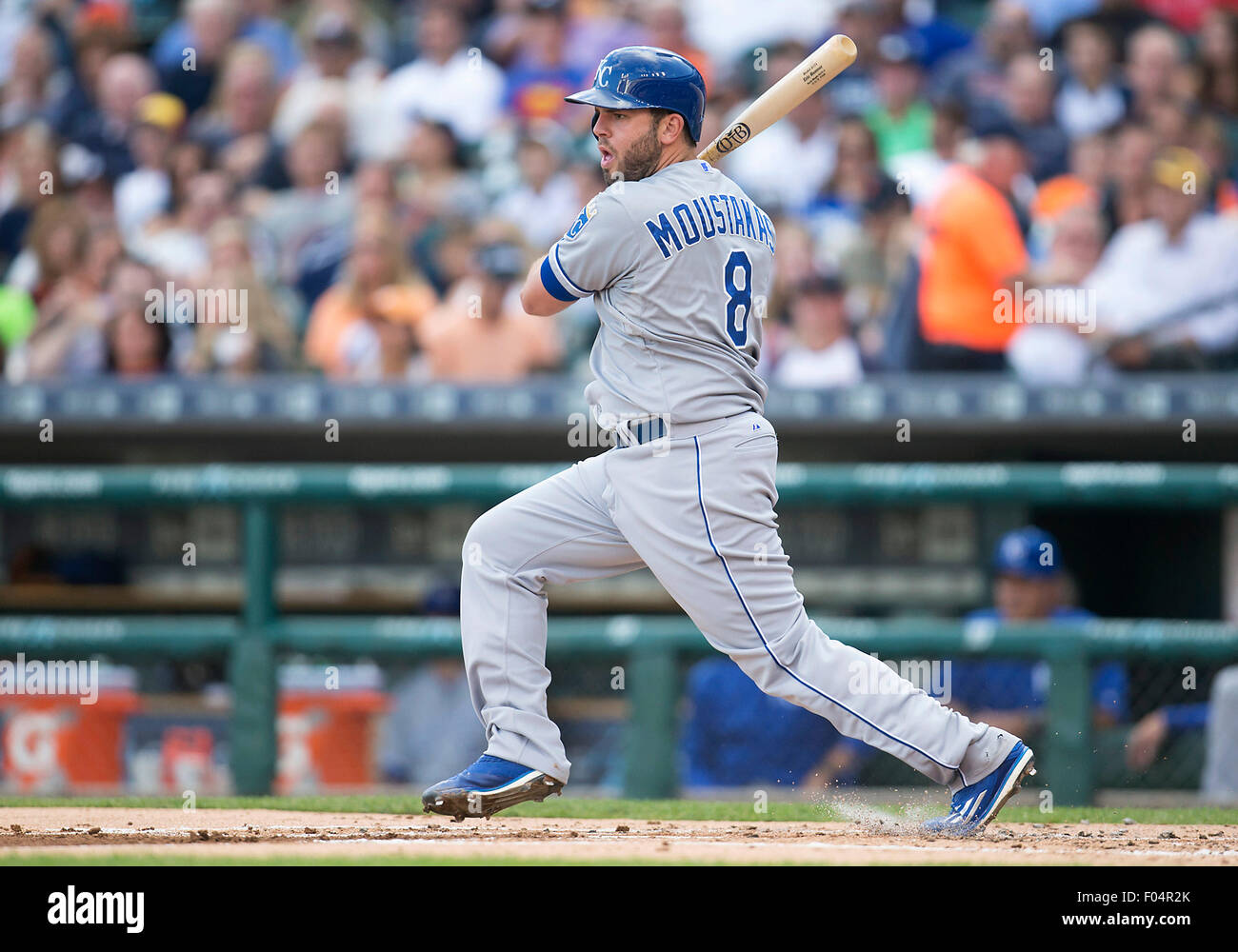 Detroit, Michigan, USA. 04th Aug, 2015. Kansas City Royals third ...