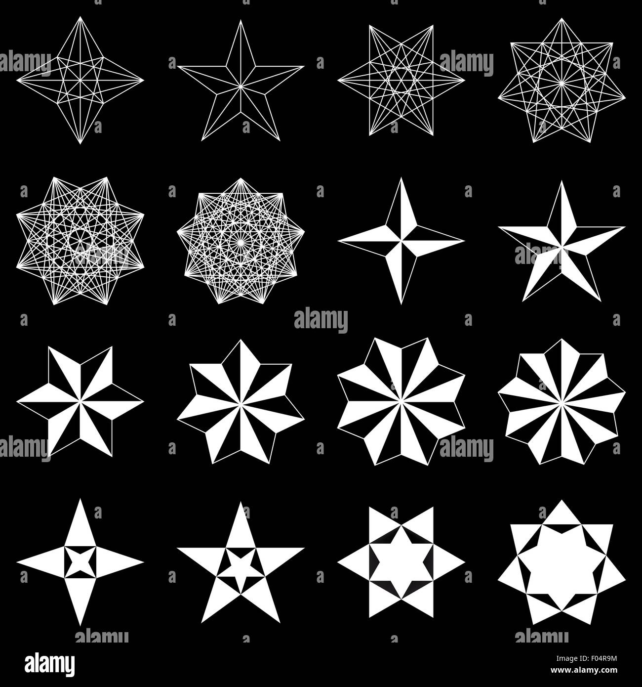 Set of stars. Geometric shapes. Vector Stock Vector Image & Art - Alamy