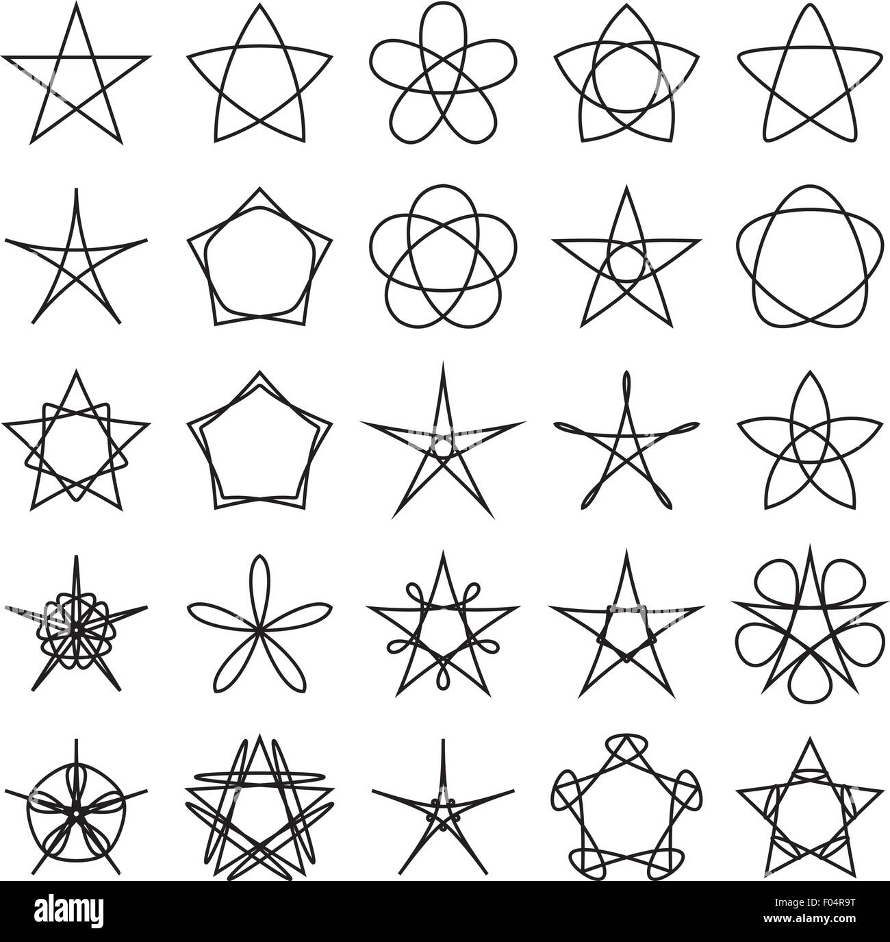 Set of stars. Geometric shapes. Vector Stock Vector Image & Art - Alamy