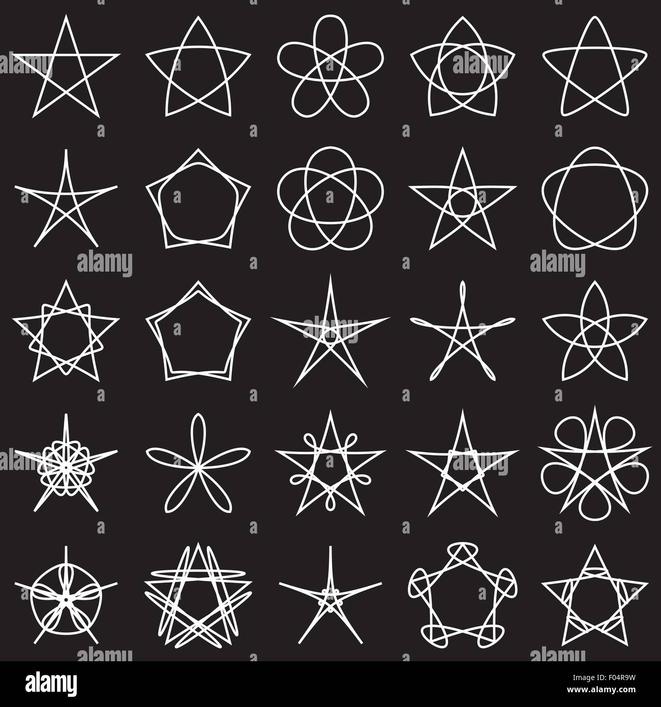 Set of stars. Geometric shapes. Vector Stock Vector Image & Art - Alamy