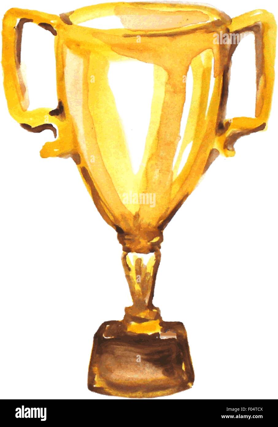 Golden award trophy on Stock Vector Images - Alamy