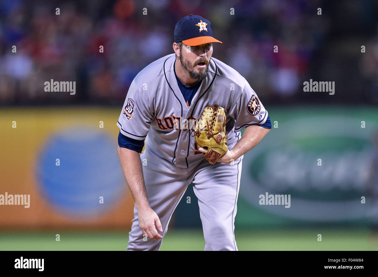 AUG 05, 2015: .Houston Astros relief pitcher Chad Qualls (50) takes the ...