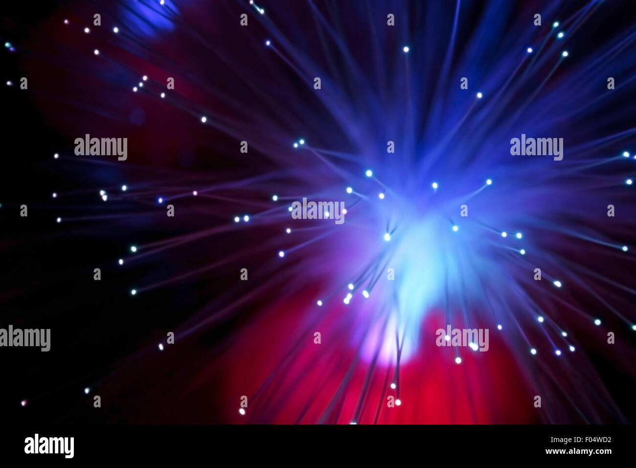 Bunch of illuminated fiber optic cables Stock Photo - Alamy