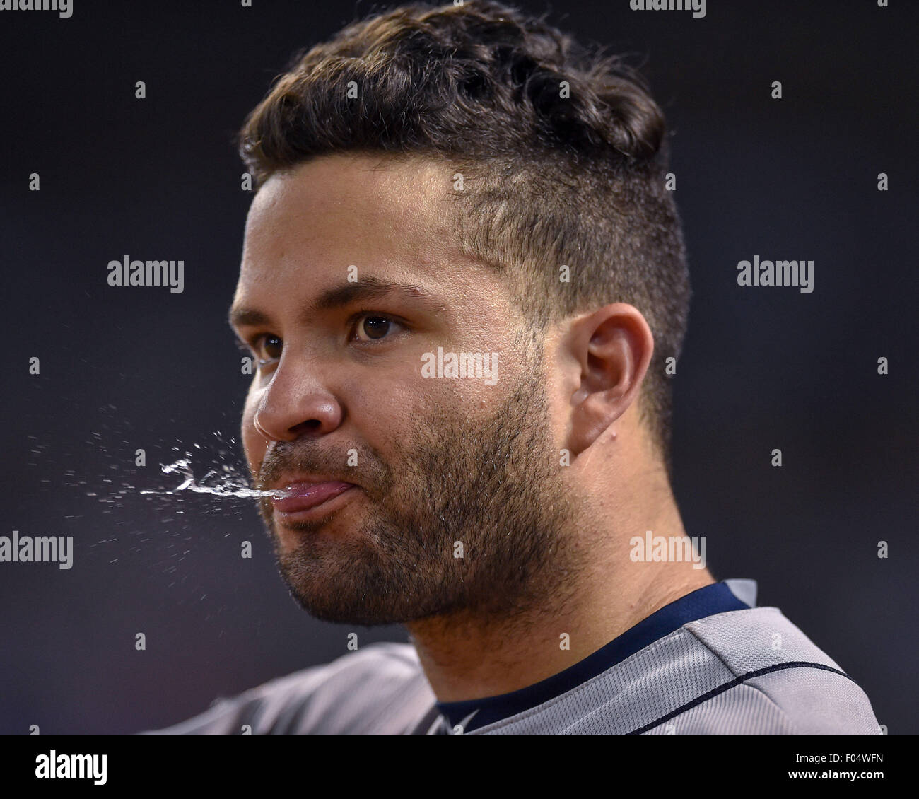 AUG 05, 2015: .Houston Astros second baseman Jose Altuve (27) in the ...