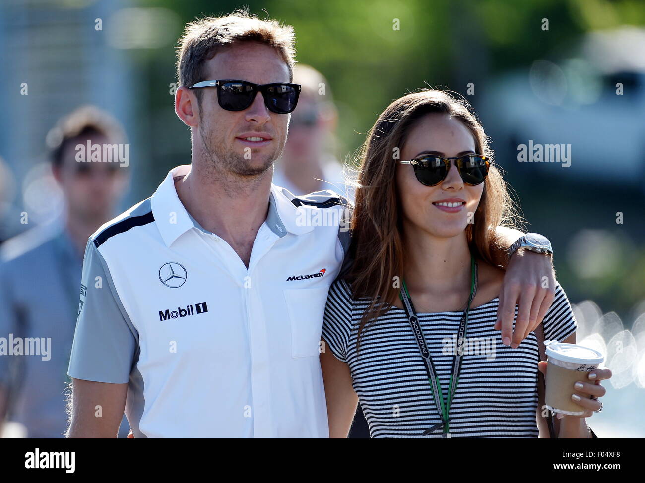 Jenson Button, McLaren Mercedes, Jessica Michibata; Girlfriend Jenson ...