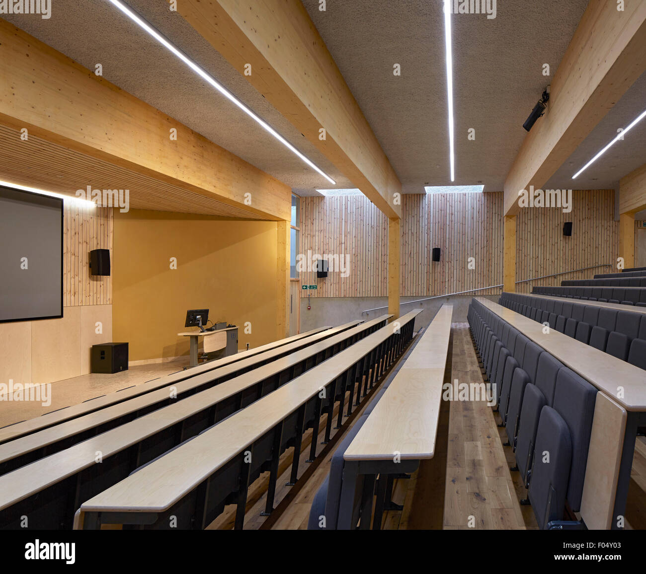 View across lecture theatre. The Enterprise Centre UEA, Norwich, United ...