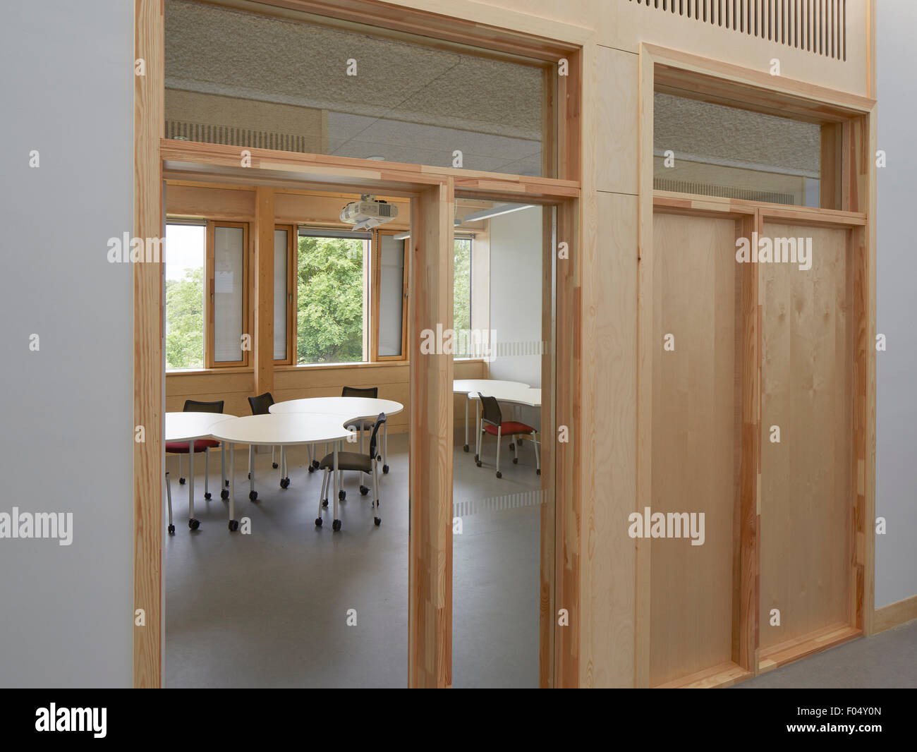 Glulam timber frames with view though. The Enterprise Centre UEA ...