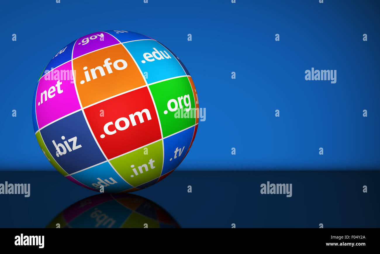 Website and Internet domain names web concept with domains sign and ...