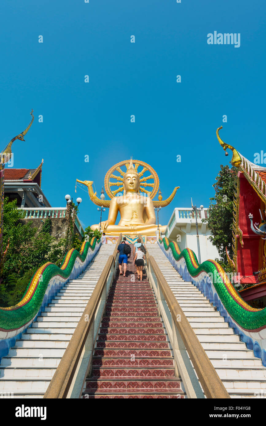 Big Buddha statue at the Wat Phra Yai Ko Pan Temple in Ban Bo Phut, Ko ...