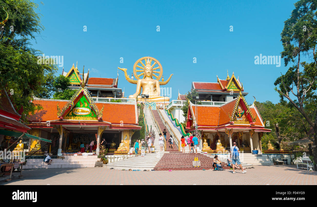 Big Buddha statue at the Wat Phra Yai Ko Pan Temple in Ban Bo Phut, Ko ...