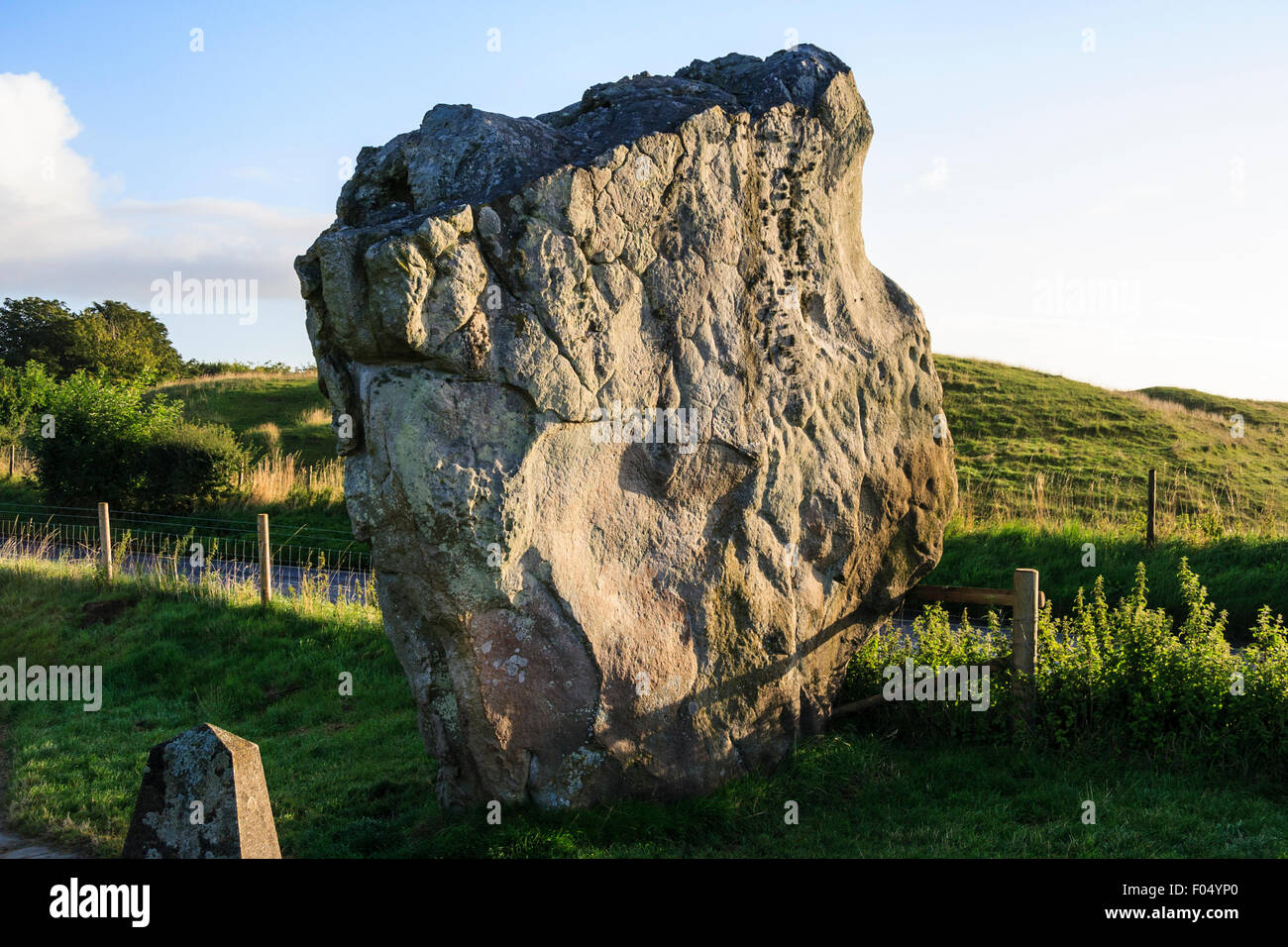 Avebury Neolithic stone circle, henge. The massive Swindon megalith ...