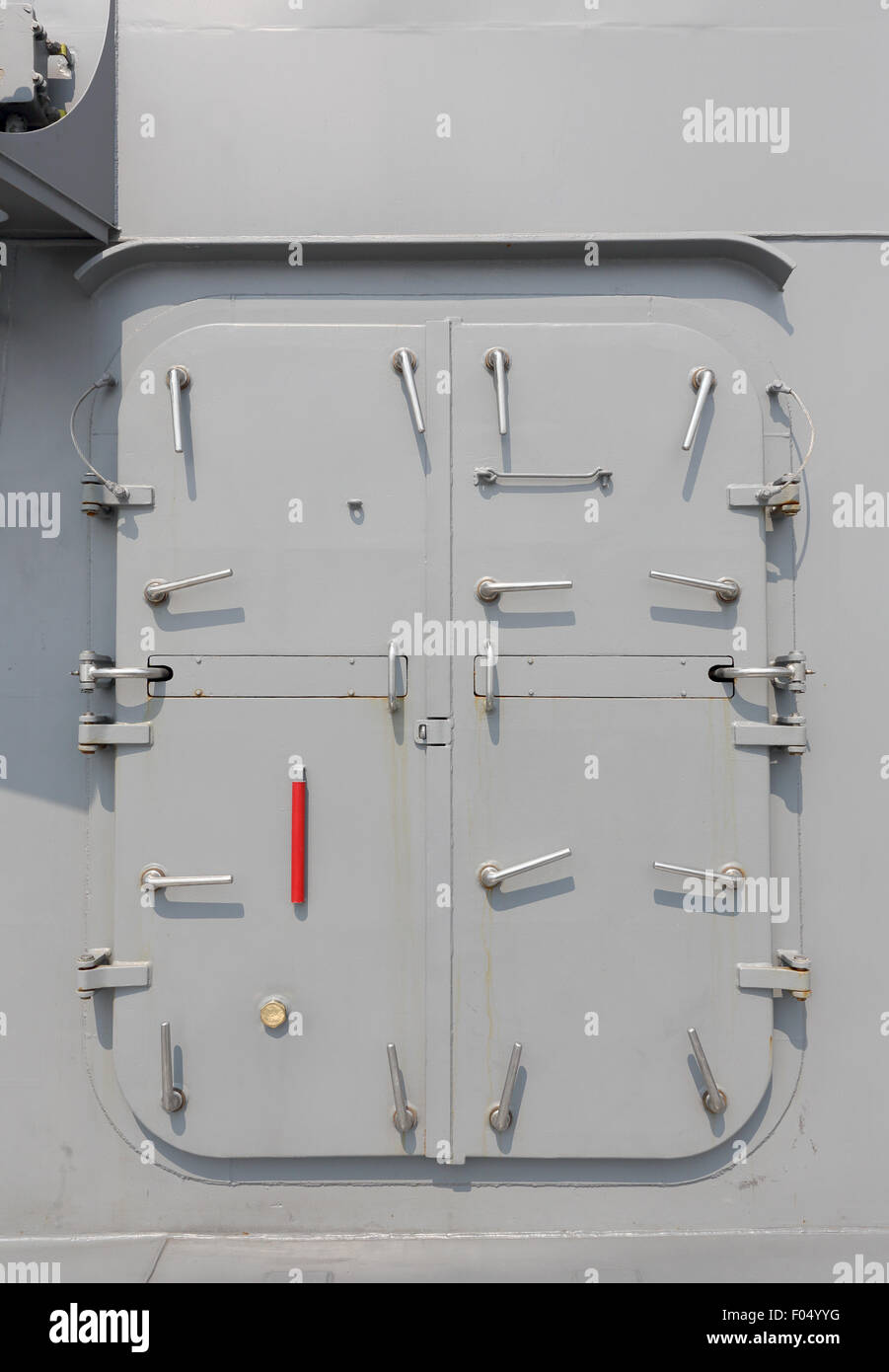 Warship - security door, Japan Maritime Self-Defense Force Stock Photo ...