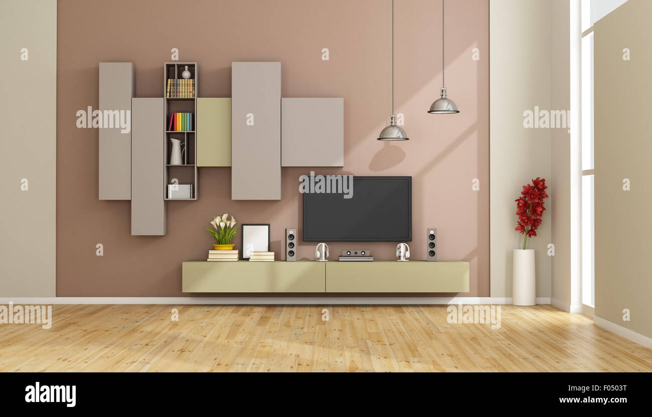 Modern tv lounge hi-res stock photography and images - Alamy