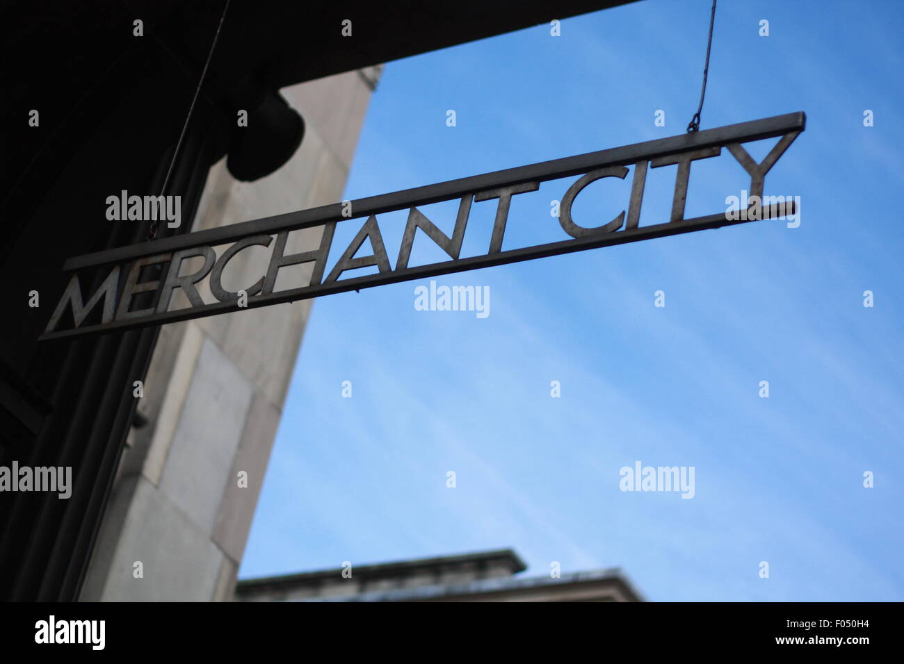 Merchant City sign Stock Photo - Alamy