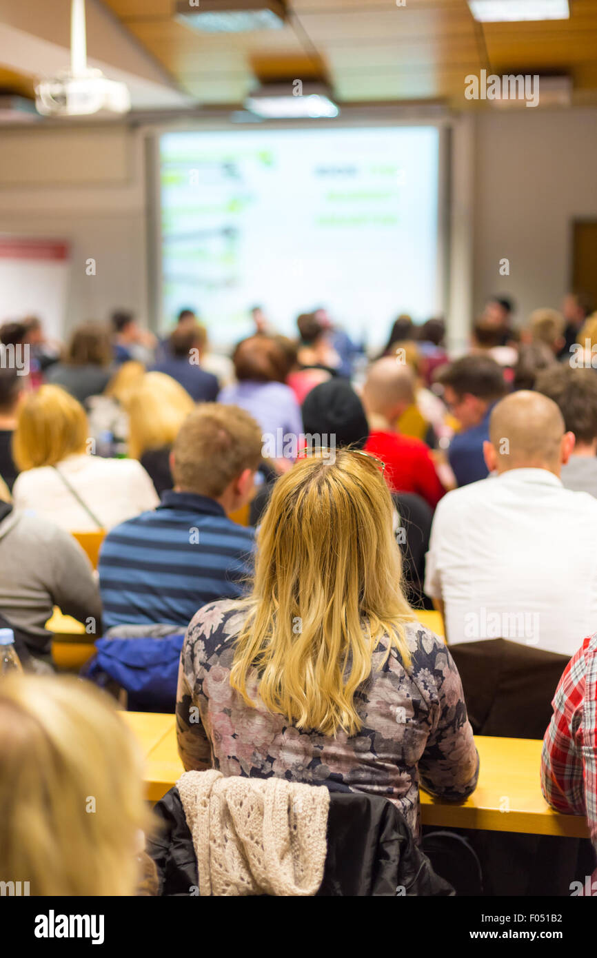 Workshop at university lecture hall Stock Photo - Alamy