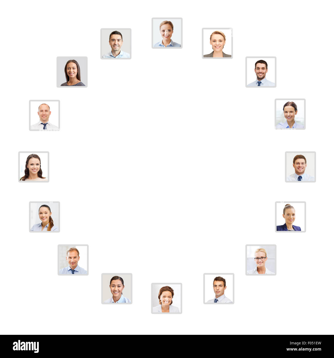 many business people portraits in circle Stock Photo - Alamy