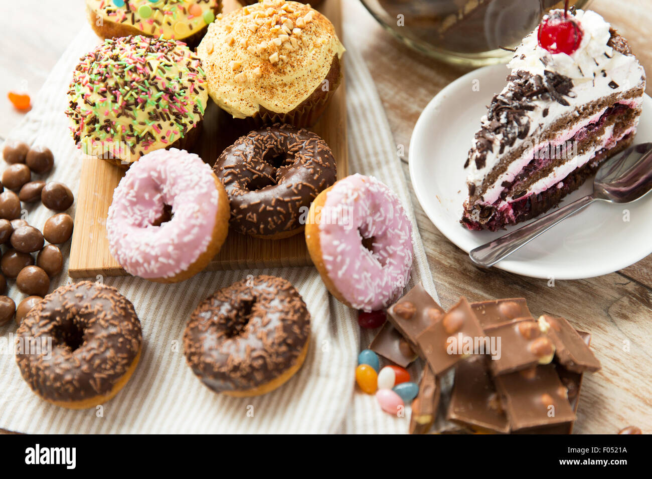 close up of sweets on table Stock Photo - Alamy