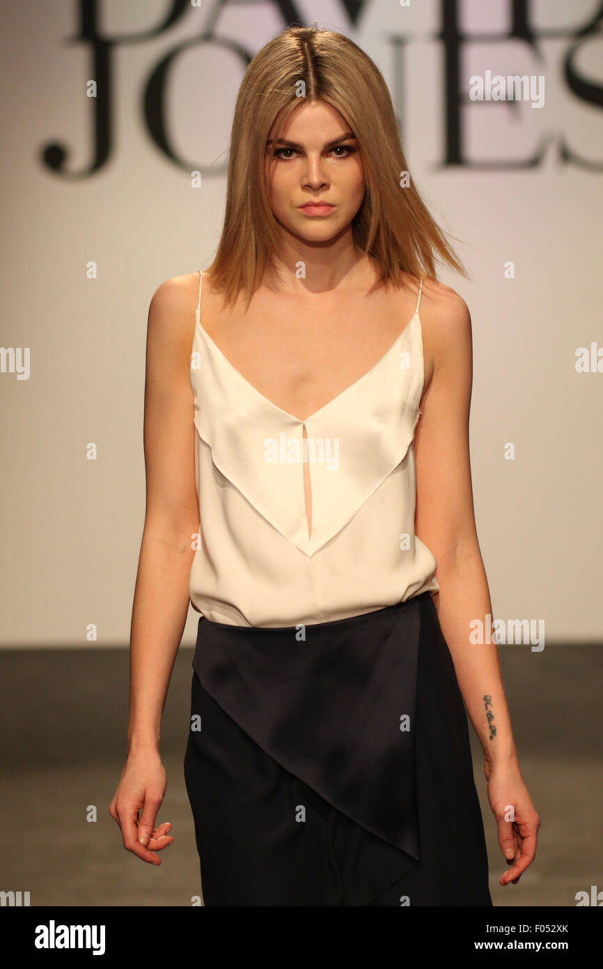 Sydney, Australia. 5 August 2015. Model Ruby Jean Wilson showcases ...